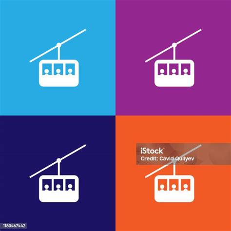 케이블카 라인 아이콘 여행 일러스트 아이콘의 요소입니다 표지판 기호는 웹 로고 모바일 앱 Ui Ux에 사용할 수 있습니다 공중 케이블 카에 대한 스톡 벡터 아트 및 기타