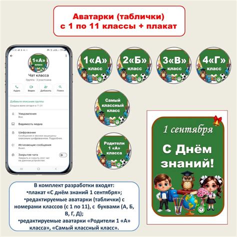 Таблички с номерами классов заставки аватары для чатов