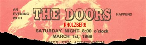 The Doors Miami Dinner Key Auditorium 1969