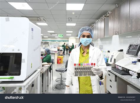Girl Collect Sample Pathology Lab Stock Photo Shutterstock