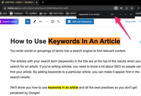How To Use Keyword In An Article Places To Add Linkilo