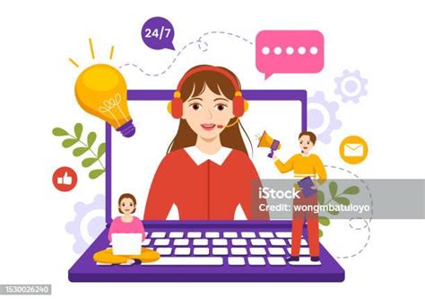 기술 지원 시스템 벡터 일러스트레이션 소프트웨어 개발 고객 서비스 및 플랫 만화 손으로 그린 템플릿의 기술 도움말 개발에 대한 스톡 벡터 아트 및 기타 이미지 Istock