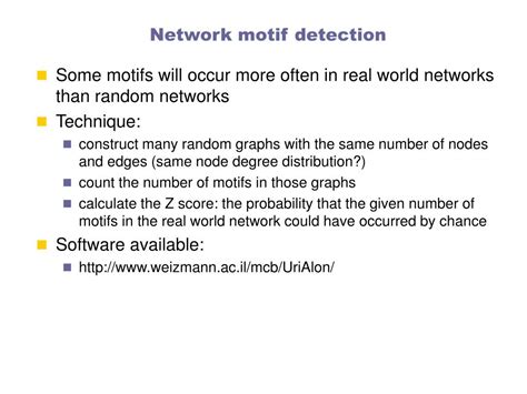 ppt si 614 network subgraphs motifs biological networks powerpoint presentation id 4772946