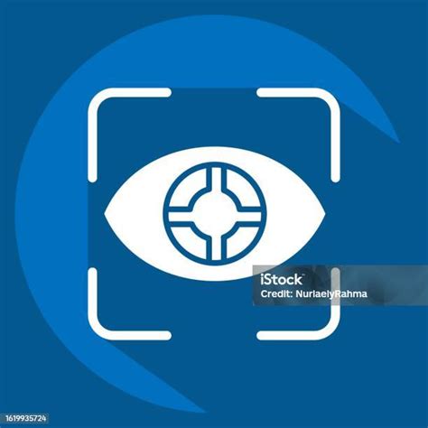 아이콘 아이 트래킹 3d 시각화 기호와 관련이 있습니다 긴 그림자 스타일 심플한 디자인 편집 가능 간단한 그림 3차원 형태에 대한 스톡 벡터 아트 및 기타 이미지 Istock