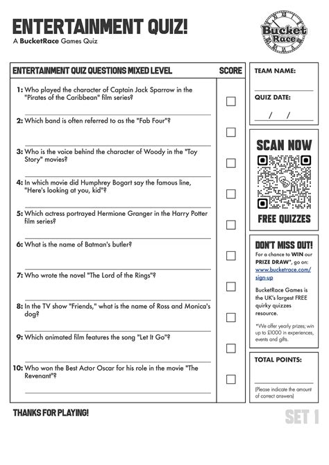 70 Free Printable Trivia Quizzes With Answers Worksheets Library