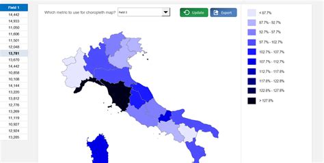 Italy Choropleth Map Excel Template Excel Wonders Amazing Excel Templates