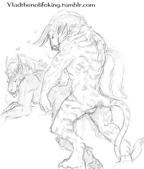 Rule 34 Fur Furry Furry Only Heart Horn Male Monochrome Monster Original Original Character