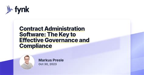 Contract Administration Software Governance And Compliance Fynk