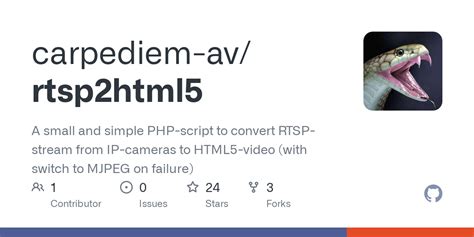 Github Carpediem Avrtsp2html5 A Small And Simple Php Script To Convert Rtsp Stream From Ip