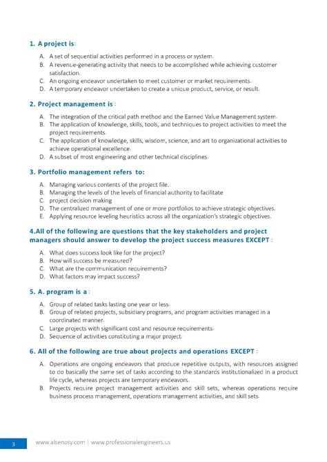 PMP Questions And Answers PDF I PMBOk Guide 7th Edition