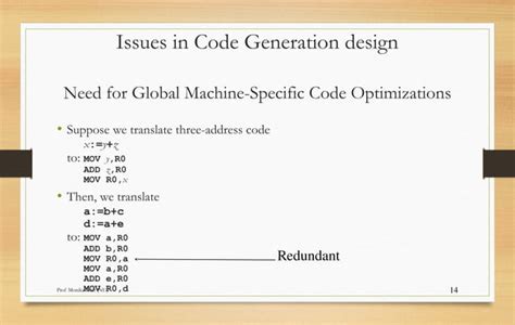 Code Generation Part 1 In Compiler Construction Ppt