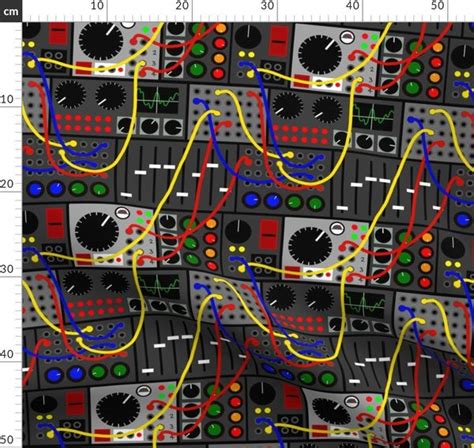 Modular Synth With Cables Spoonflower