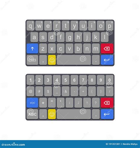 Virtual Keyboard Mobile App Page Onboard Screen Template Tiny Characters At Huge Pc Monitor