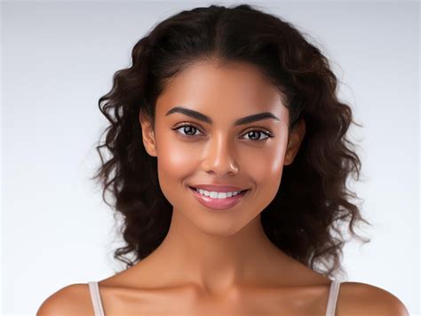 Premium Ai Image A Beautiful Indian Girl Showcasing The Results Of