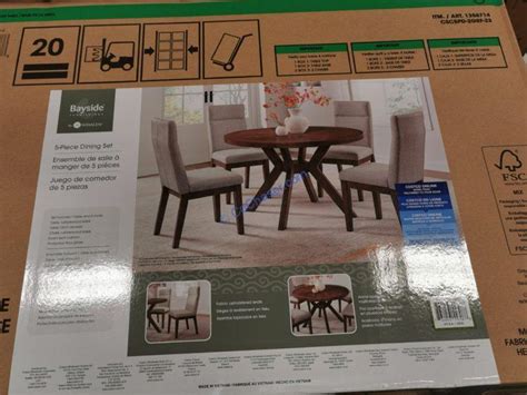 Costco 1356714 Bayside Furnishings Kaelyn 5 Piece Dining Set7 Costco Chaser