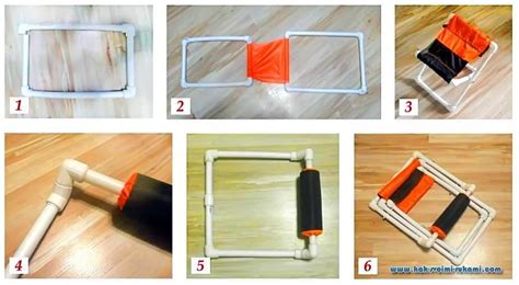 Раскладной стульчик из ПВХ труб своими руками ФОТО Diy как