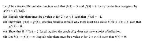 Solved Let F ﻿be A Twice Differentiable Function Such That