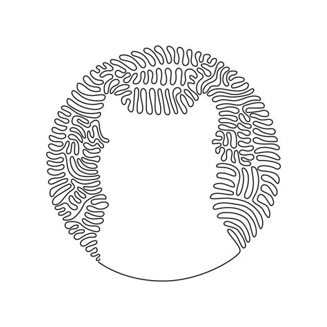 Continuous One Curve Line Drawing Of Cute Cat Face Abstract Art In Circle Single Line Editable