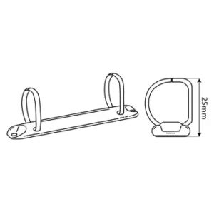 Treeline A4 2D Ringbinder Board 25mm Blue