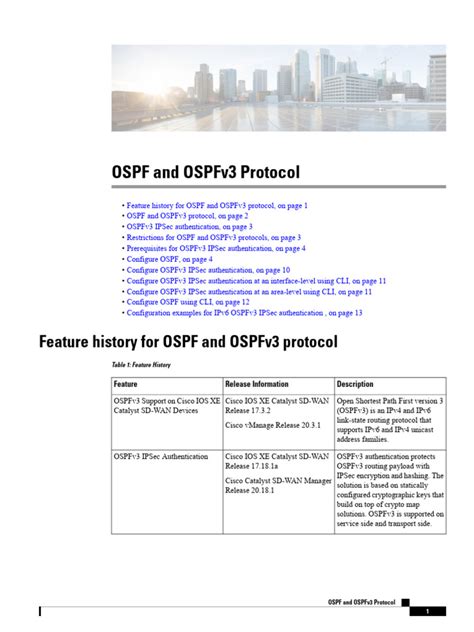 Ospf Ospfv3 Protocol Pdf I Pv6 Routing