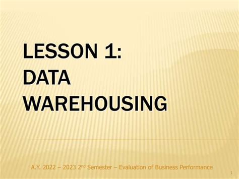 Data Warehousingpptx