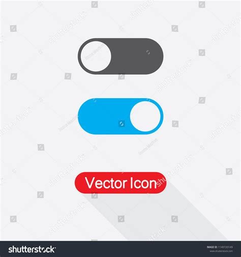 Toggle Switch Icon On Off Position Stock Vector Royalty Free