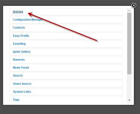 Adding A Menu Item Which Points To An Article Joomla Documentation