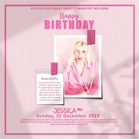 생일 축하 사진 프레임 세트 이랑 프리미엄 Psd 프리미엄 Psd 파일