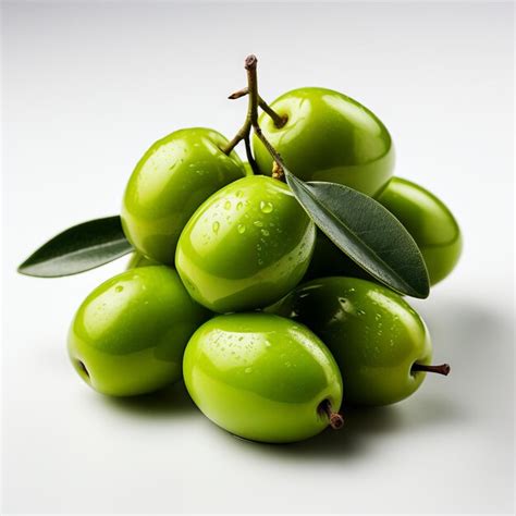 Olive Fruit Isolated On White Premium Ai Generated Image