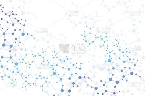 结构分子和通信。dna 原子 神经元。科学的设计理念。用点连接线。医学，技术，化学，科学背景。矢量插素材 花瓣网