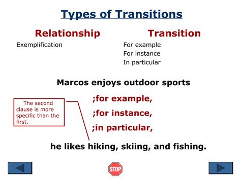 using transitional words and expressions ppt sports