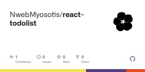 Github Nwebmyosotisreact Todolist