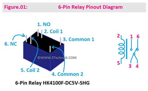 6 Pin Relay Pinout And Wiring Diagram Relay Electrical Circuit Diagram Electrical Diagram