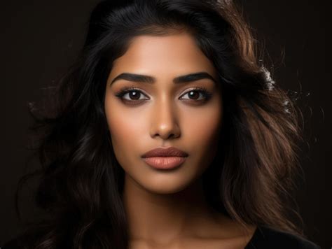 Premium Ai Image Young Indian Girl 20 Something Big Bold Happy Eyes