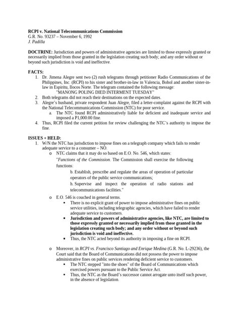Rcpi V Ntc Pdf Public Law Justice
