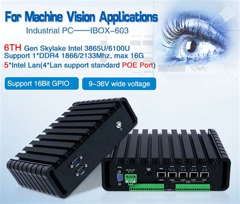 Fanless Embedded Pc With Gpio I7 For Industrial Use