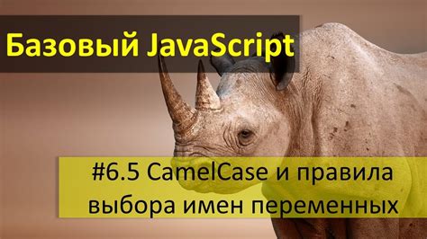 Простые правила выбора имени Javascript переменной Camelcase или