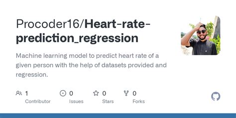Github Procoder Heart Rate Prediction Regression Machine Learning Model To Predict Heart