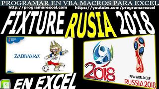 Fixture Rusia 2018 En Excel Relizado Con Macros PROGRAMAR EN VBA
