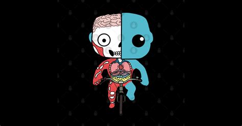 Kawaii Human Anatomy Riding A Bicycle Human Anatomy Sticker Teepublic