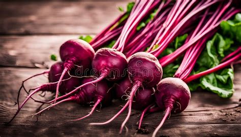 Raw Red Organic Beet Roots With Stems Stock Illustration Illustration