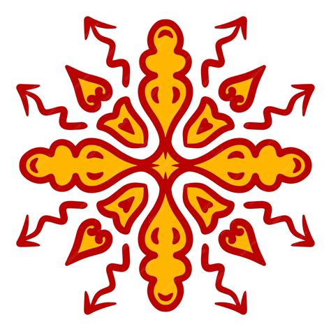 Premium Vector Red Pattern Flame Ornamental Design