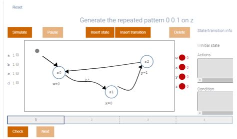 reset generate the repeated pattern 00 1 onz