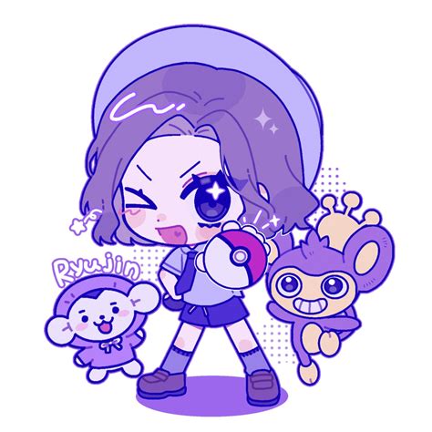 Juliana And Aipom Pokemon And 3 More Drawn By O Bianyi Didi Shu O