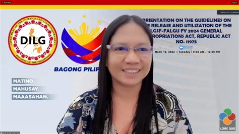 Virtual Orientation On The Guidelines On The Release And Utilization Of The Local Government