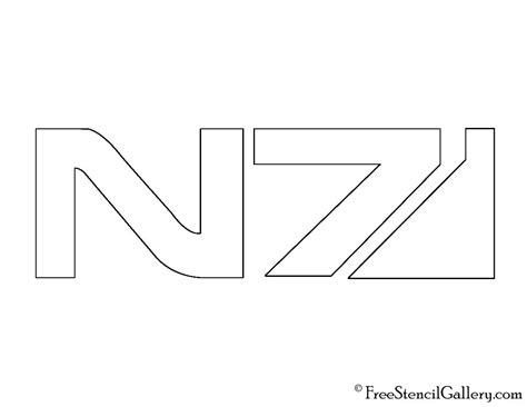 Mass Effect N7 Logo Stencil