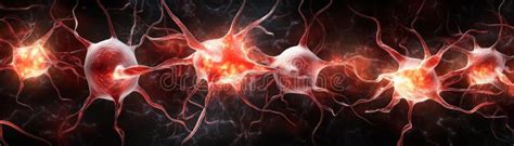 Artistic Visualization Dynamically Glowing Neurons Illustrating Neurological Development And