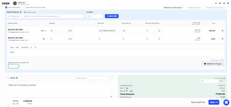 How To Add Free Products To Invoice On Web General Swipe