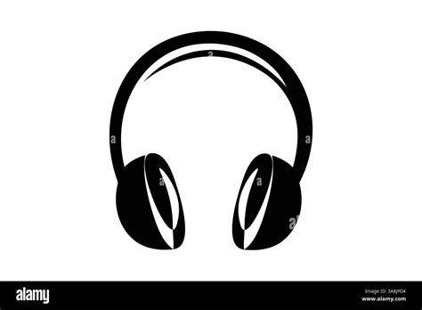Headphone Silhouette Vector Minimalist Style Isolate Outline Vector