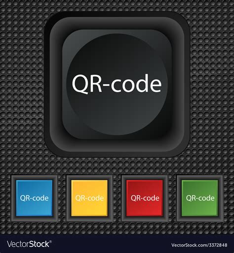 qr code sign icon scan code symbol set of colored vector image